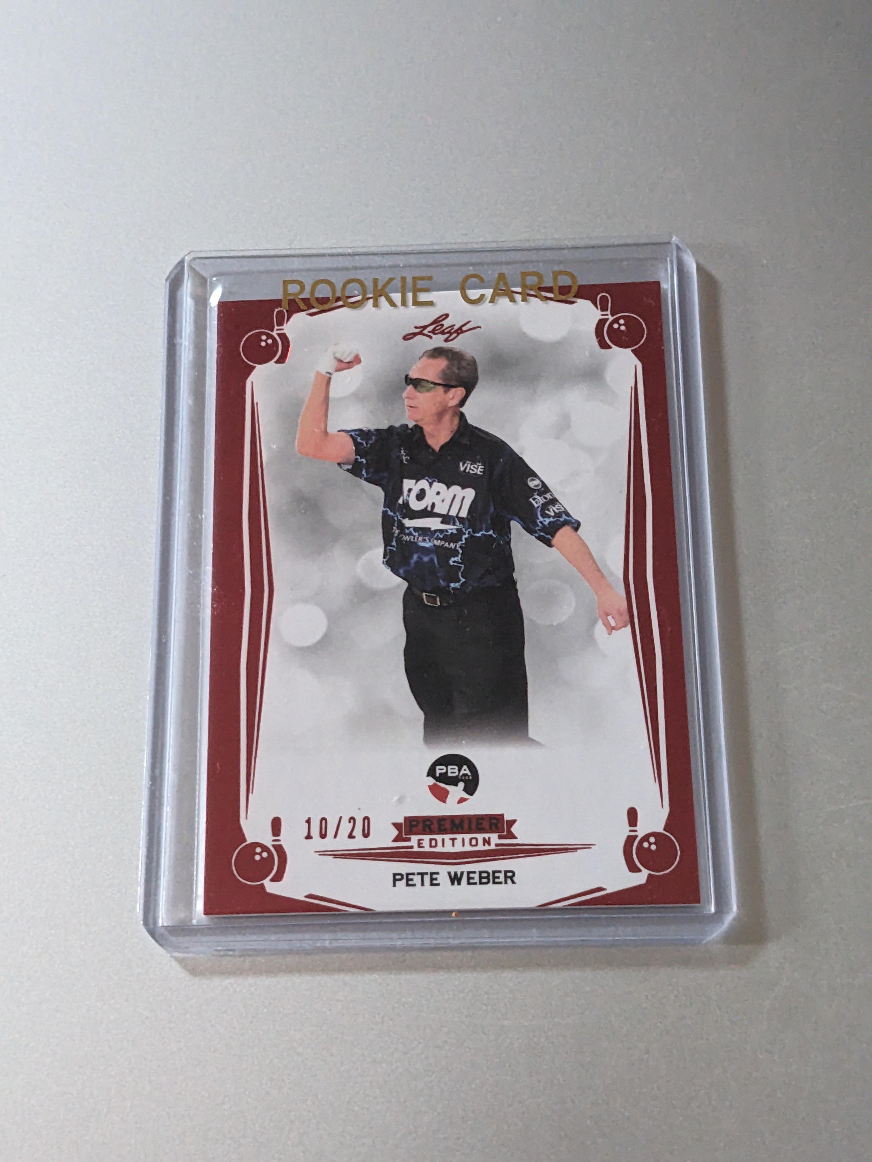 Pete Weber 2023 Leaf PBA Premier Edition - Red Foil 10/20 #B-41