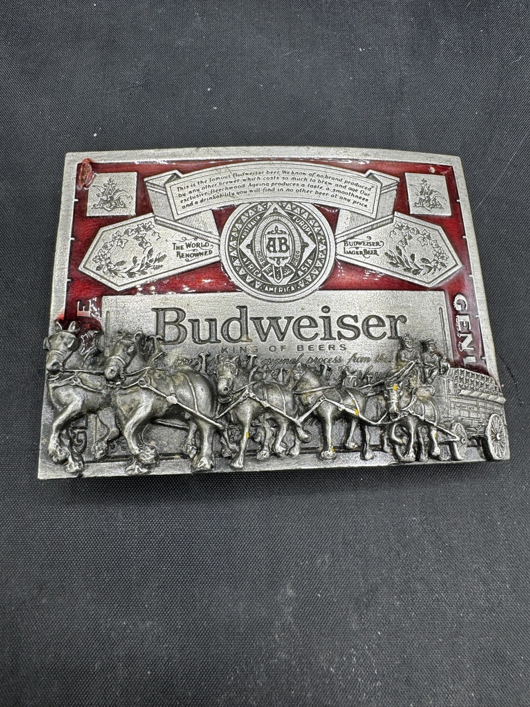 Budweiser King Of Beers Belt Buckle, Reproduced T169
