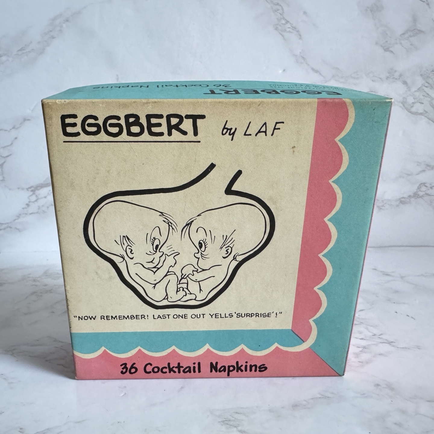 Vintage Box of Eggbert by LAF Humorous Novelty Baby Shower Cocktail ...