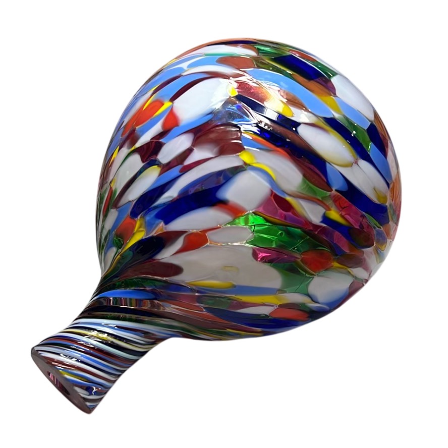Multi- Colored Blown Glass Large Orb