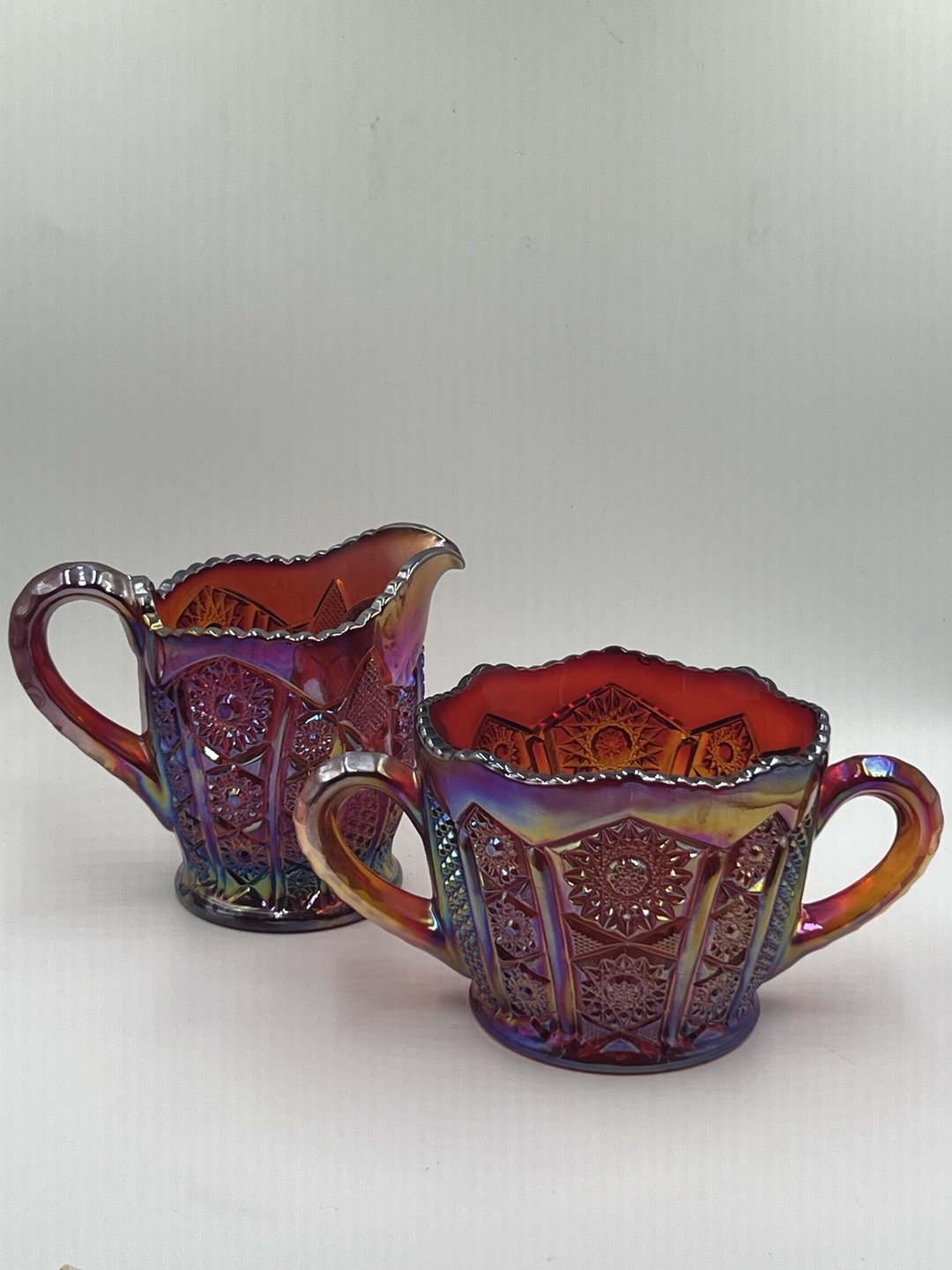 011 Red: Indiana Glass Company Heirloom Series Sunset Carnival Open ...