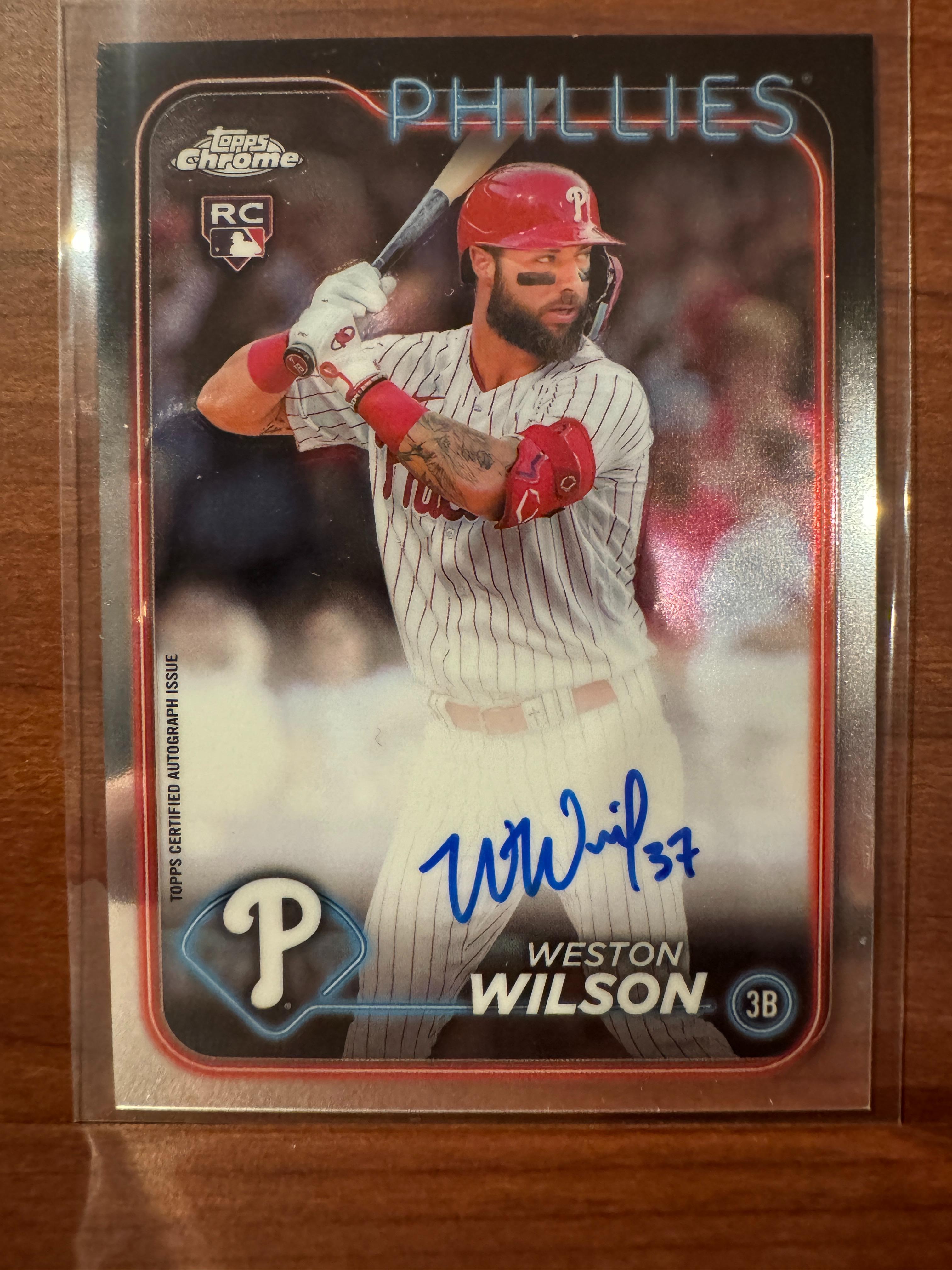 Weston Wilson 2024 Topps Chrome RC Auto Base Weston Wilson ...