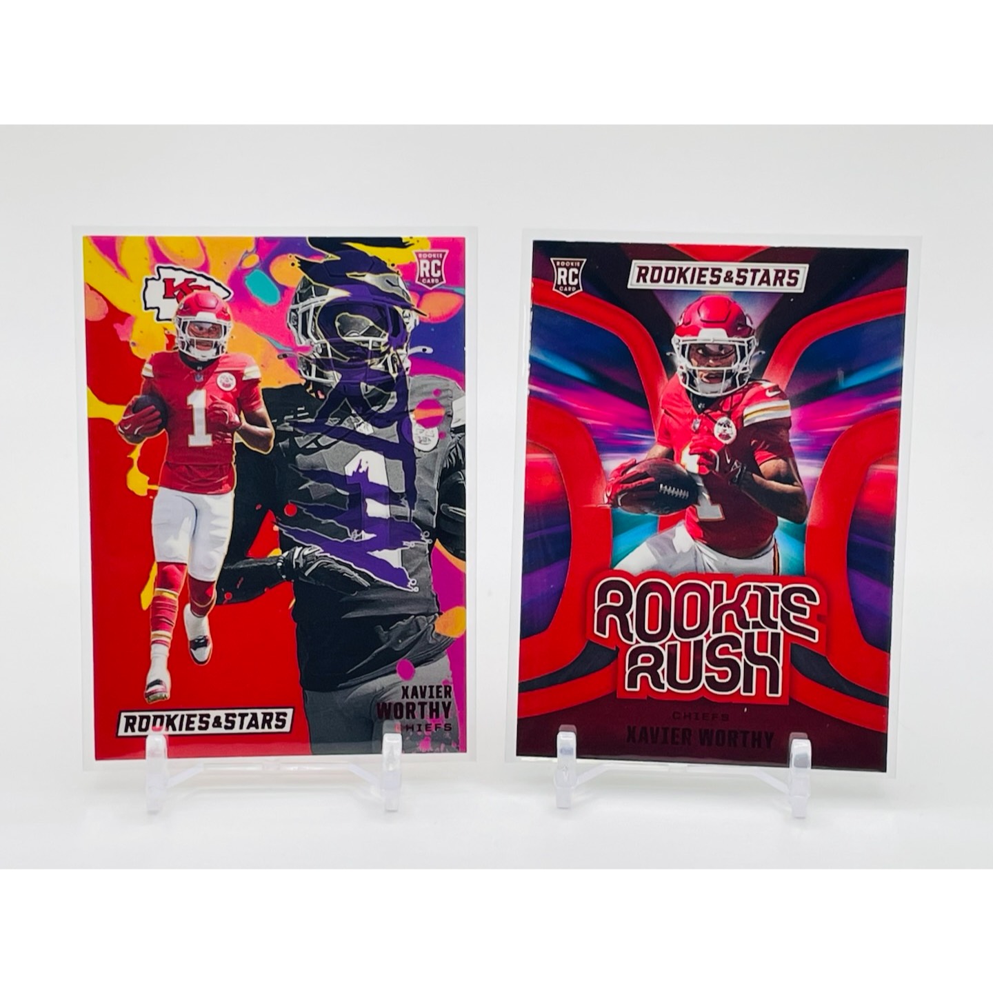 Xavier Worthy 2024 Rookies & Stars RC Lot - Kansas City Chiefs