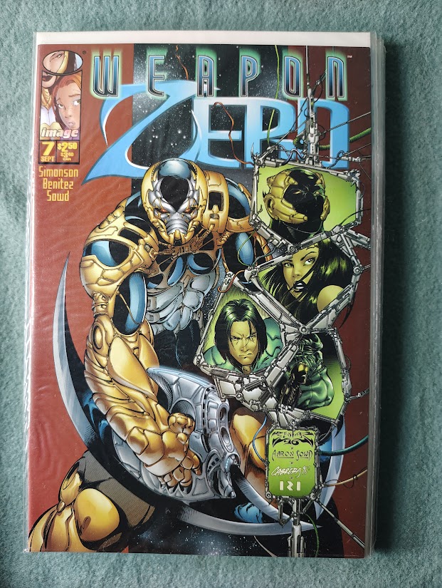 1997 Weapon Zero #7 Armored Character and Portraits Cover Image Comics ...