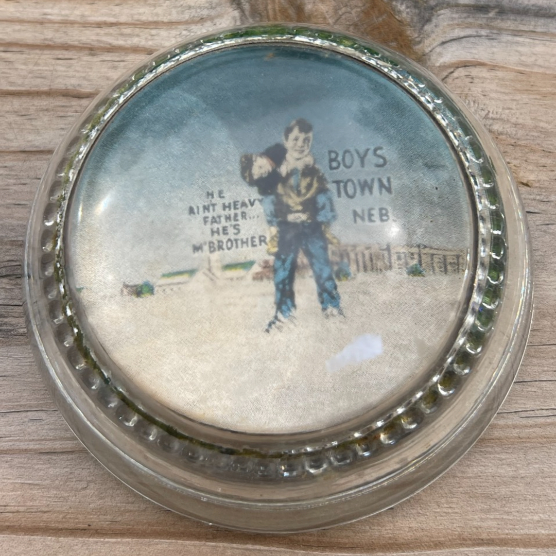 04. Boys Town Domed Paperweight - He ain't heavy he's my brother