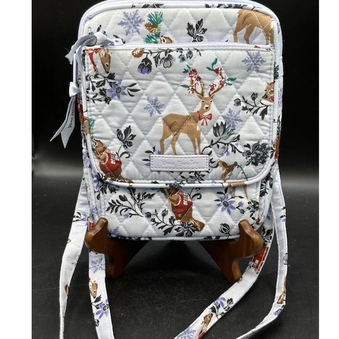 Vera Bradley RFID Mini Hipster Crossbody Merry Mischief Snow Day