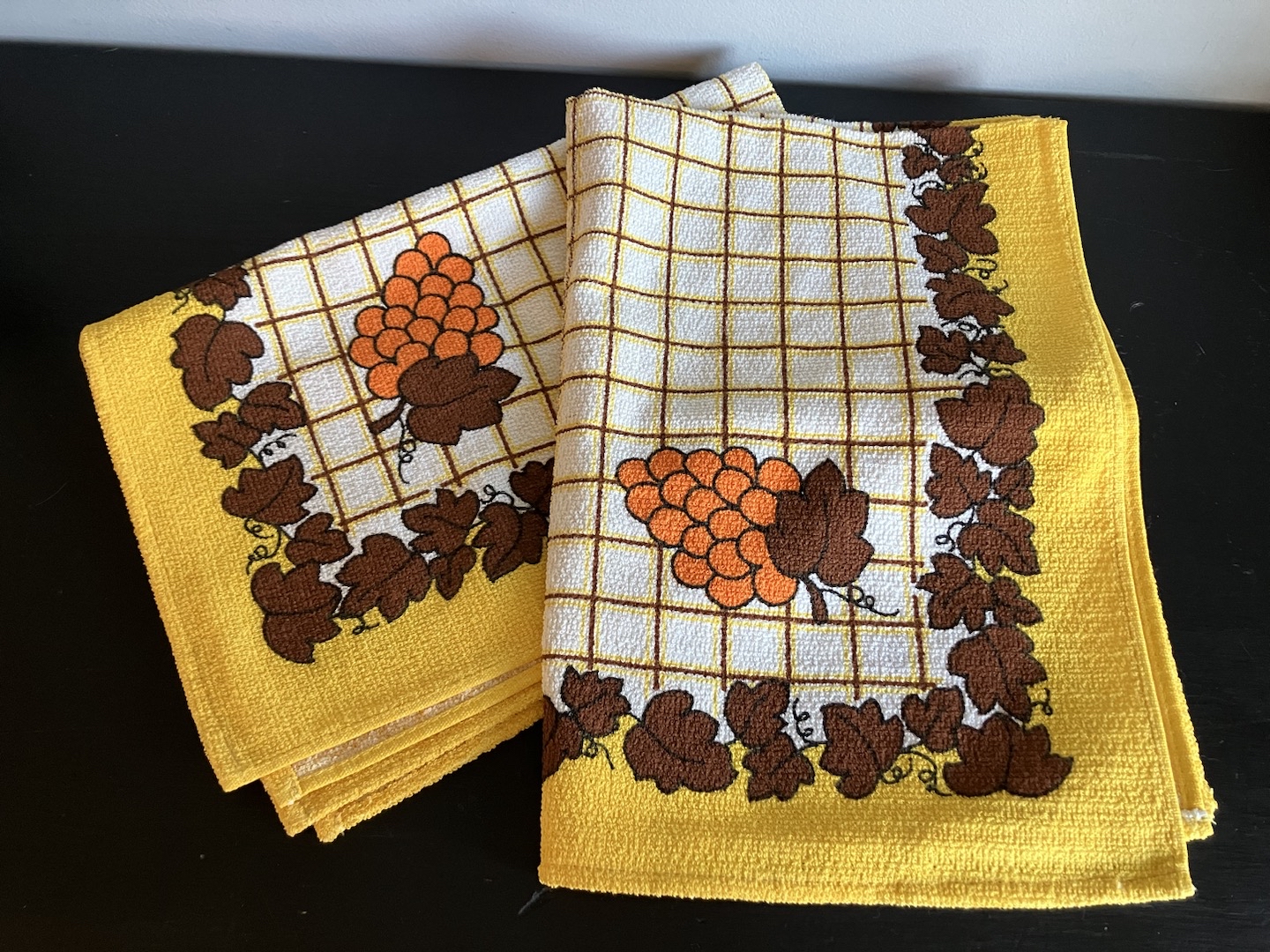 Set Of 2 Vintage MCM Style Kitchen Towels