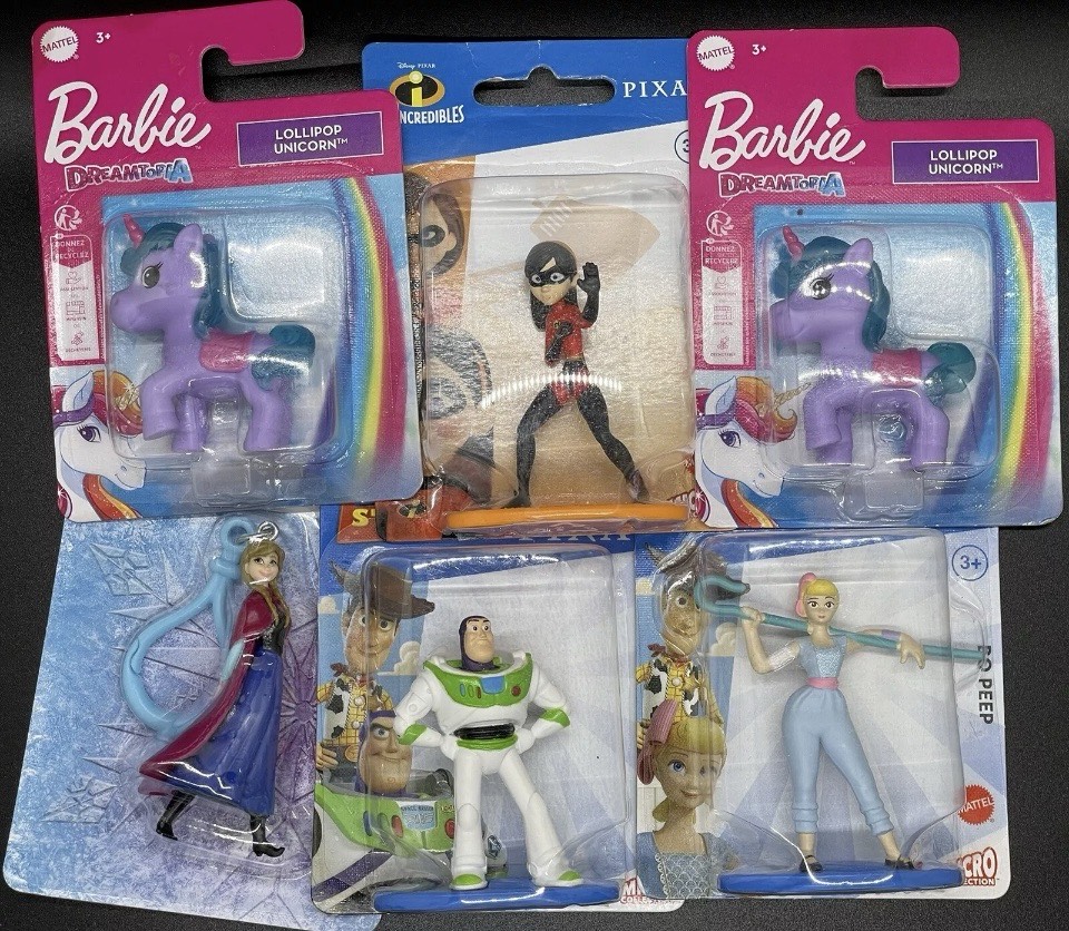 Disney Pixar & Barbie Micro/ Mini 2”-3” Inch Figurines: Buzz, Bo ...