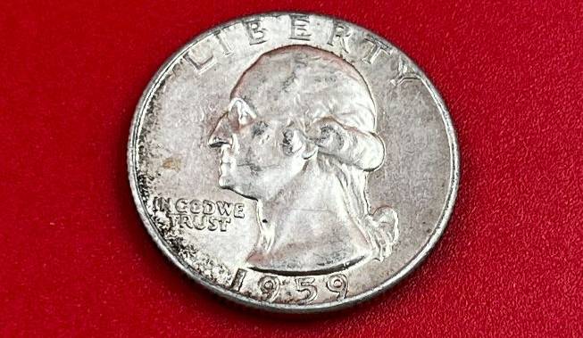 1959 Silver Washington Memorial Quarter Average Circulated