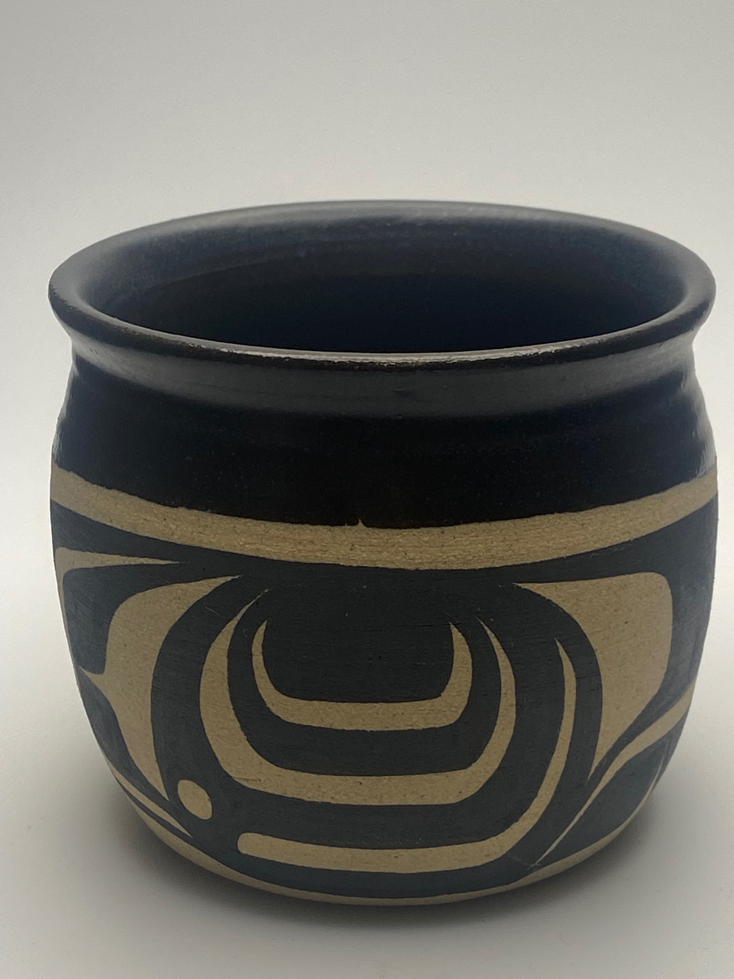 Northwest Coast Indigenous Arist Signed Judy Cranmer Haida Pottery (A)