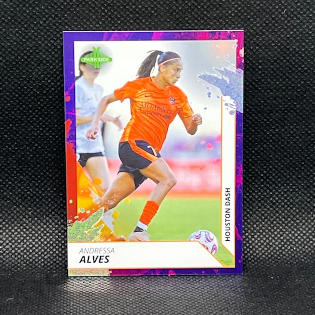 Andressa Alves 2024 Parkside NWSL Vol 1 Purple /10 Houston Dash Soccer Card