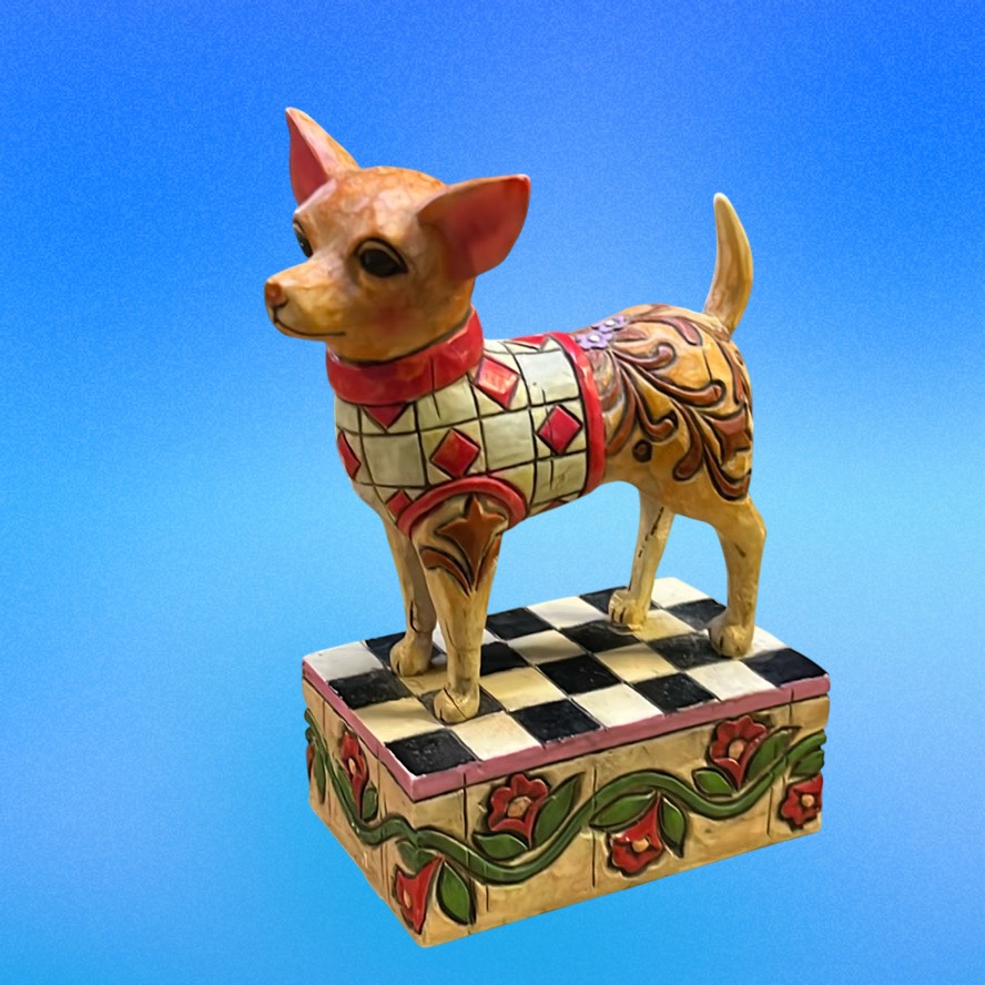 05. Jim Shore Heartwood Creek 2005 “CHEECH” Chihuahua Dog Figurine