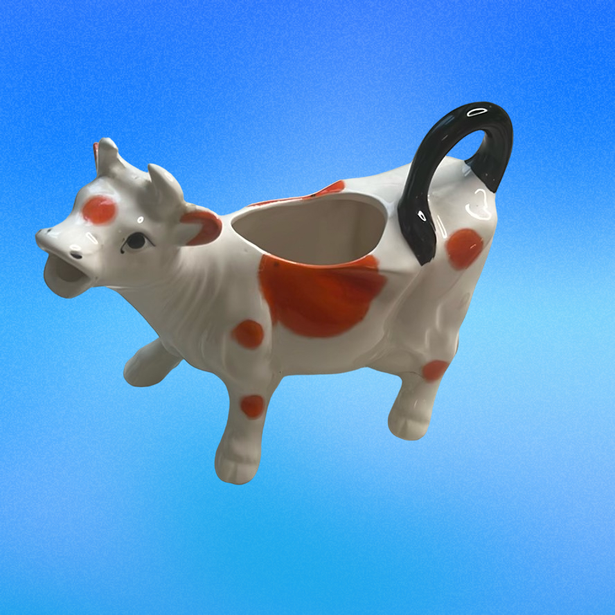 Retro Cal creamer orange spots black tail made in Japan, 4 1/2 inches ...