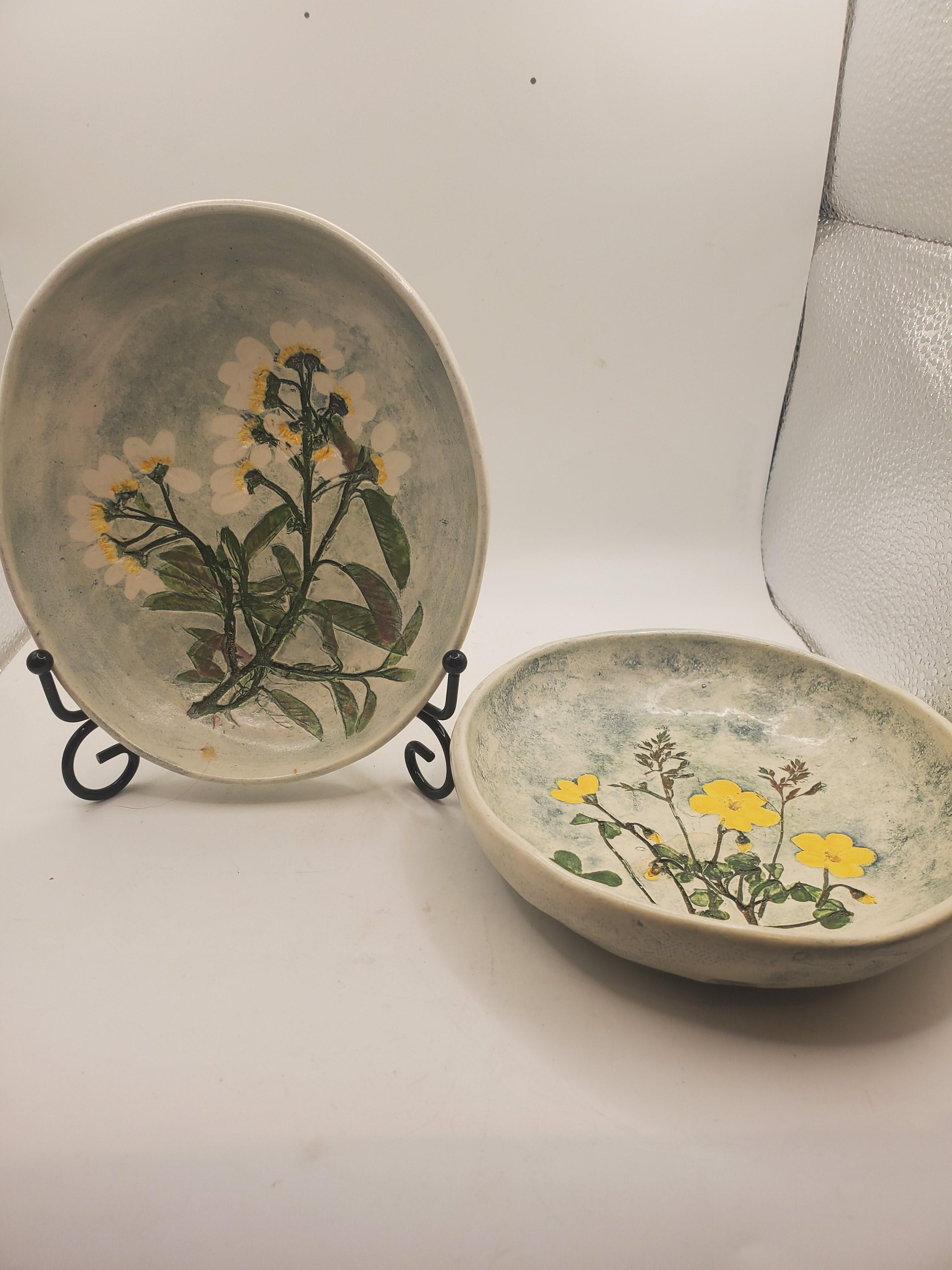 Salt Marsh Pottery Pair of Wall Hangings