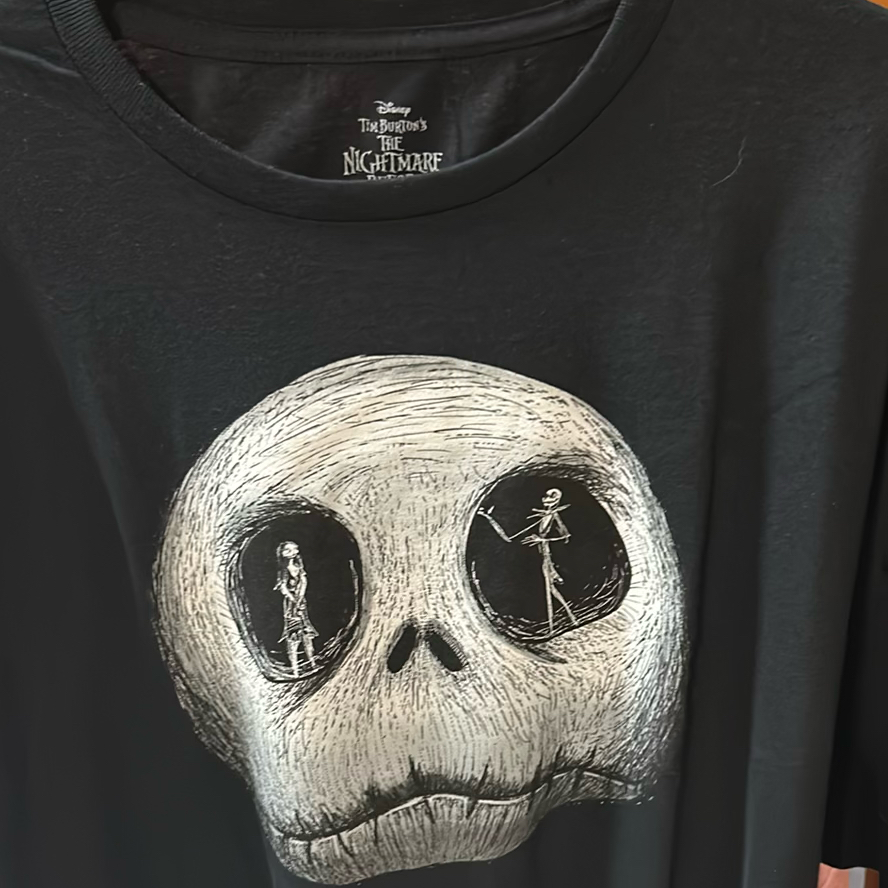 2Xl jack Scully skeleton, black T-shirt