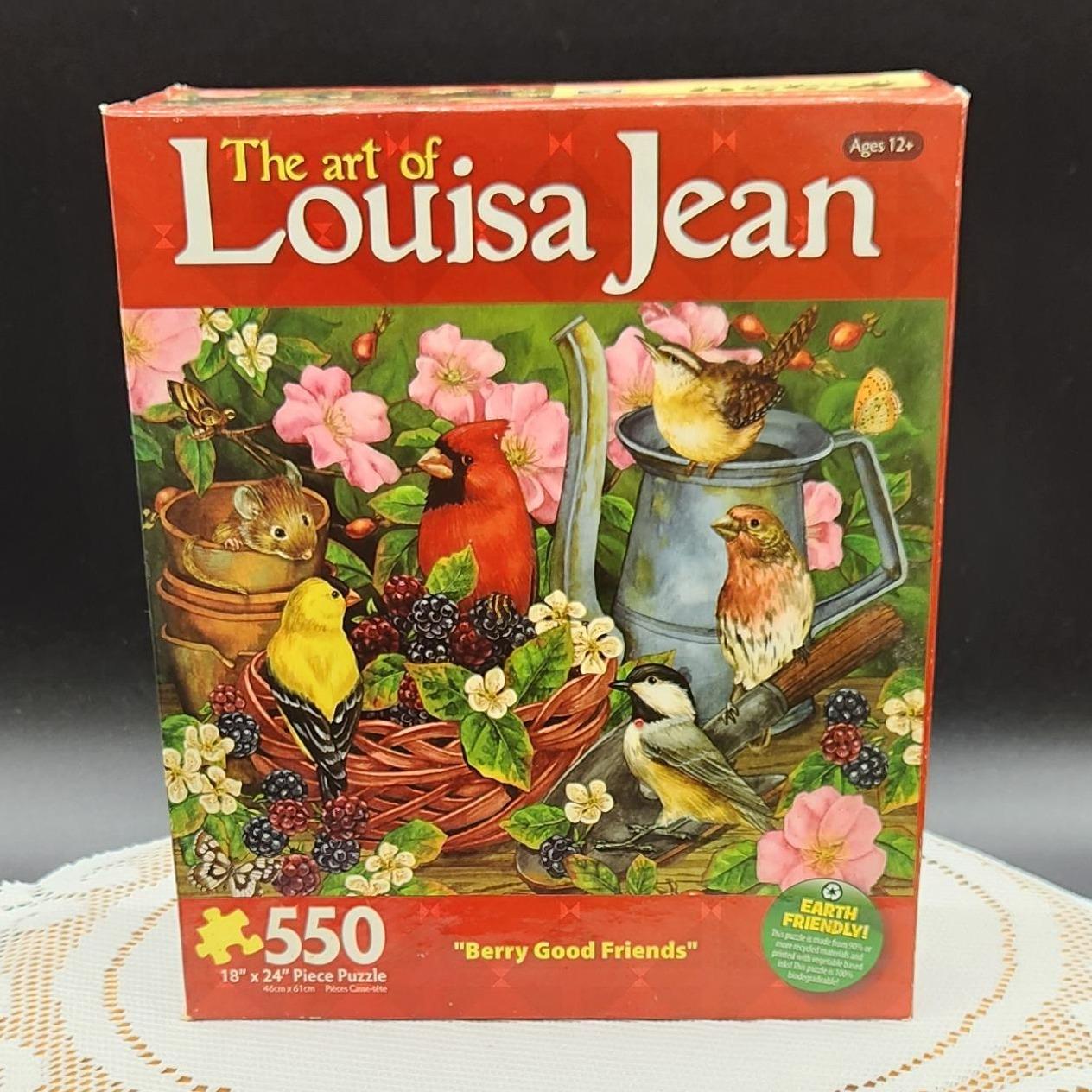 The art of Louisa Jean Berry Good Friends 550 pc Puzzle Featuring Birds