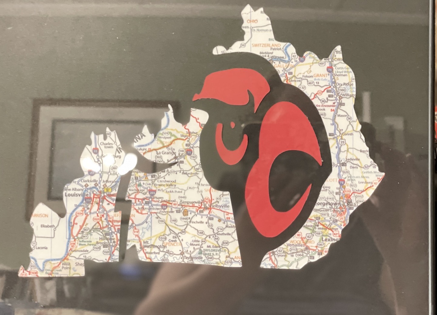 Louisville university mascot map