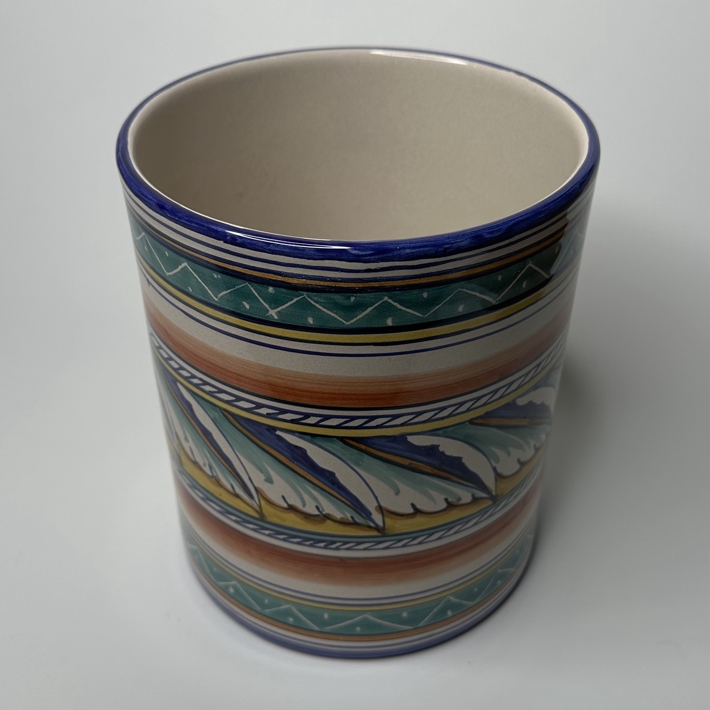 Sberna DERUTA Vintage Starbucks Exclusive Italy Hand Painted Utensil Holder