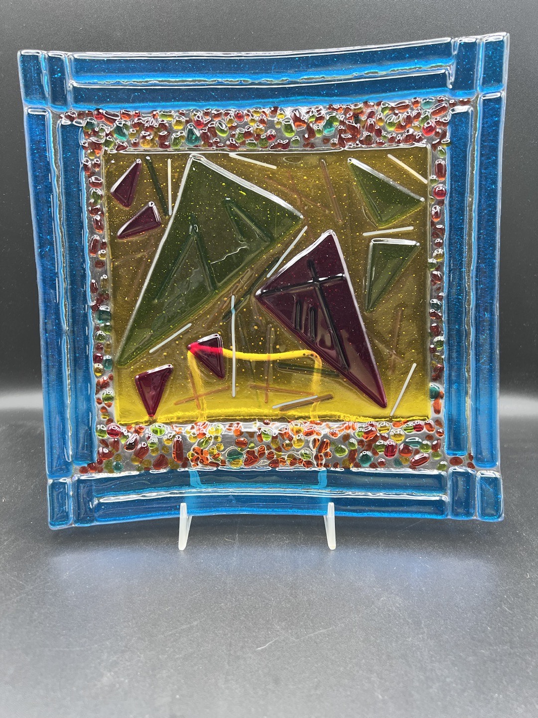 Beautiful Large Fused Glass Plate/Dish