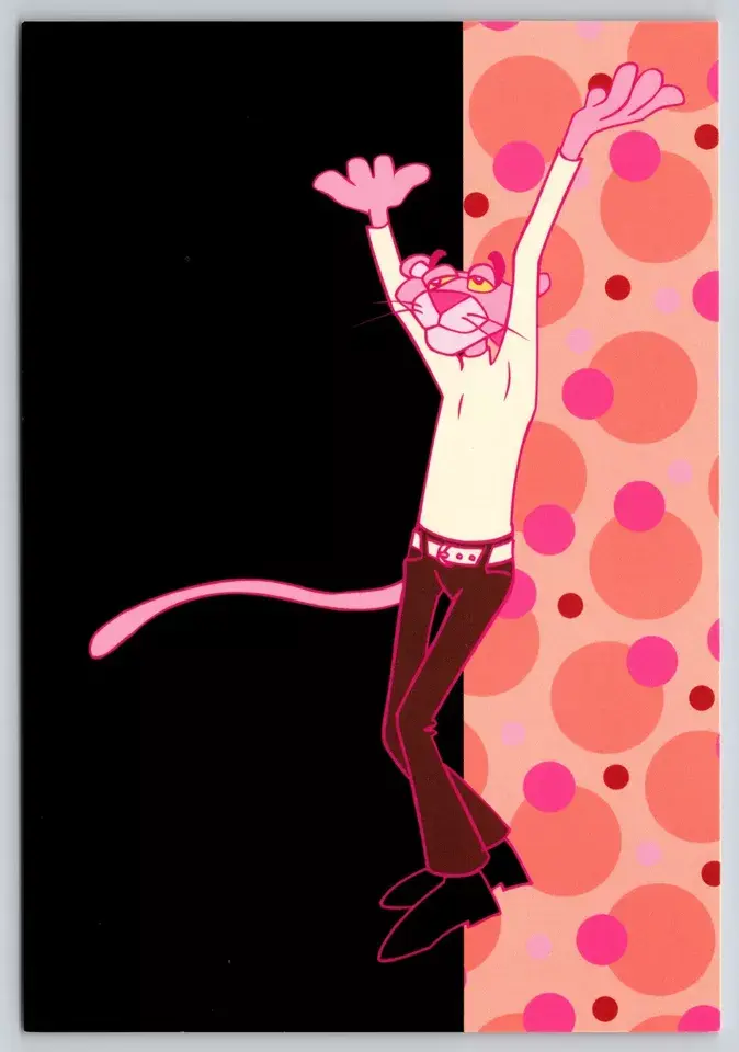 Postcard Pink Panther Art Advertising Thoughts of You Turn Me Perfect ...
