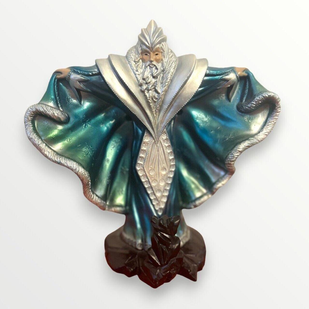 Hand Painted Ceramic Wizard Statue 10 Inches Tall Vintage Alchemy Decor ...