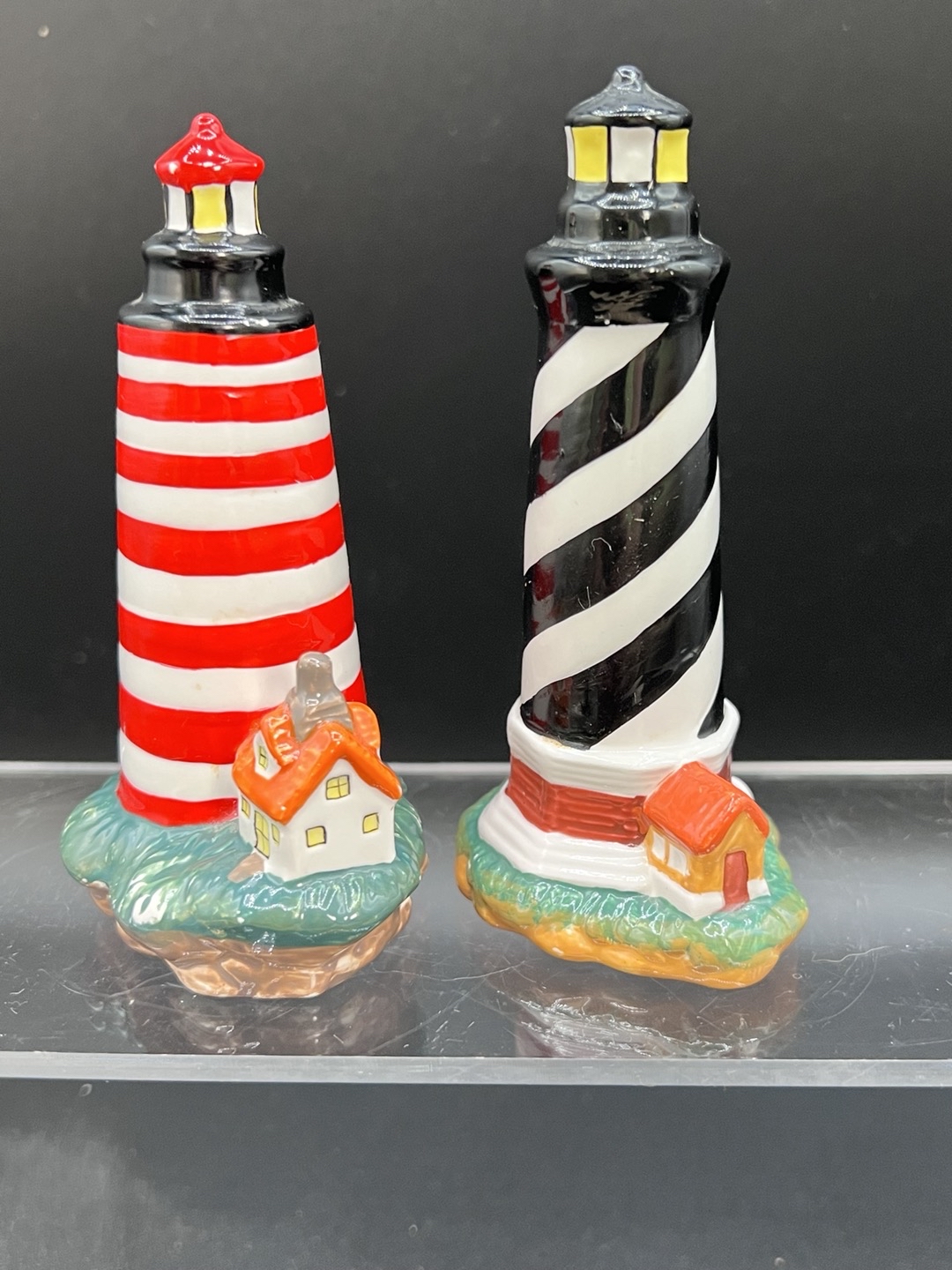 Vintage Lighthouse Salt & Pepper Shaker Set Made in China