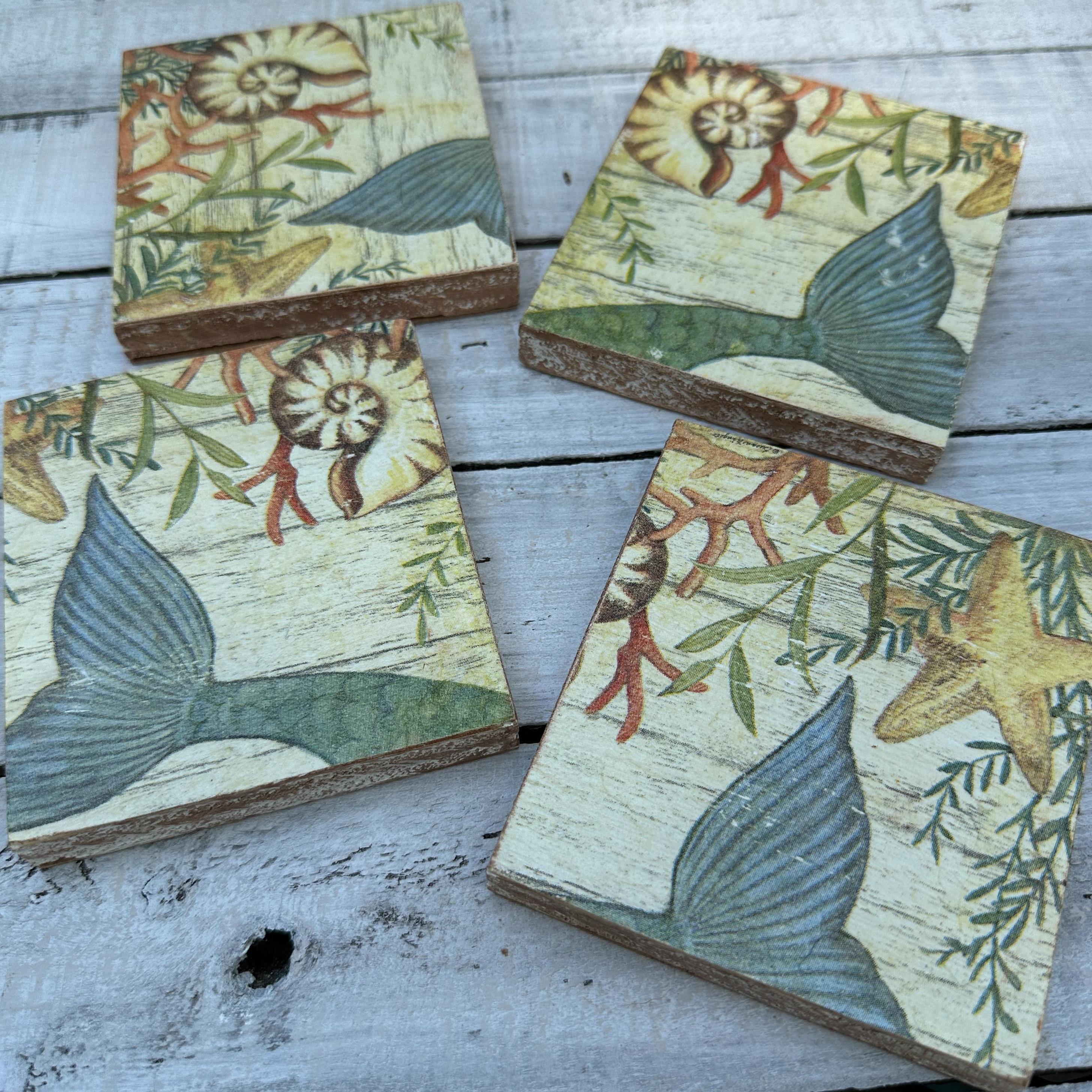 Mermaid Tail Coasters