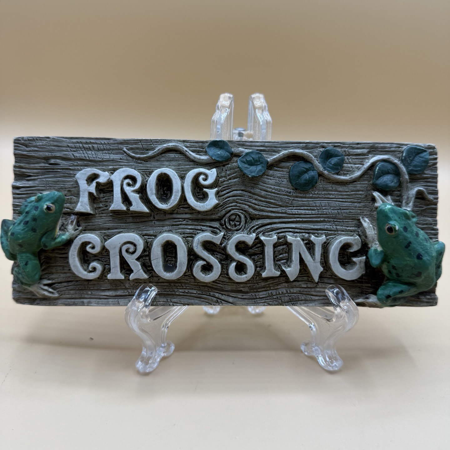 Chrisdon 1998 Frog Crossing Lawn Garden Sign Decor NO STICK