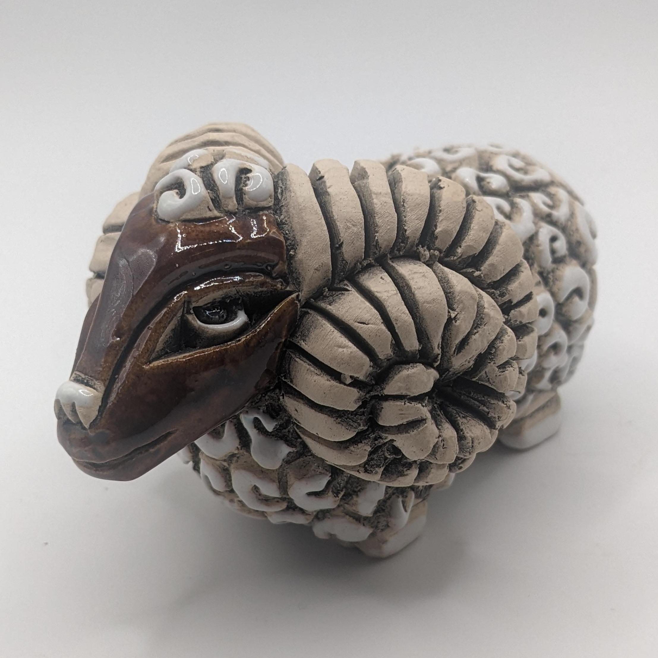 Vintage Signed Handmade Ceramic Ram 4"