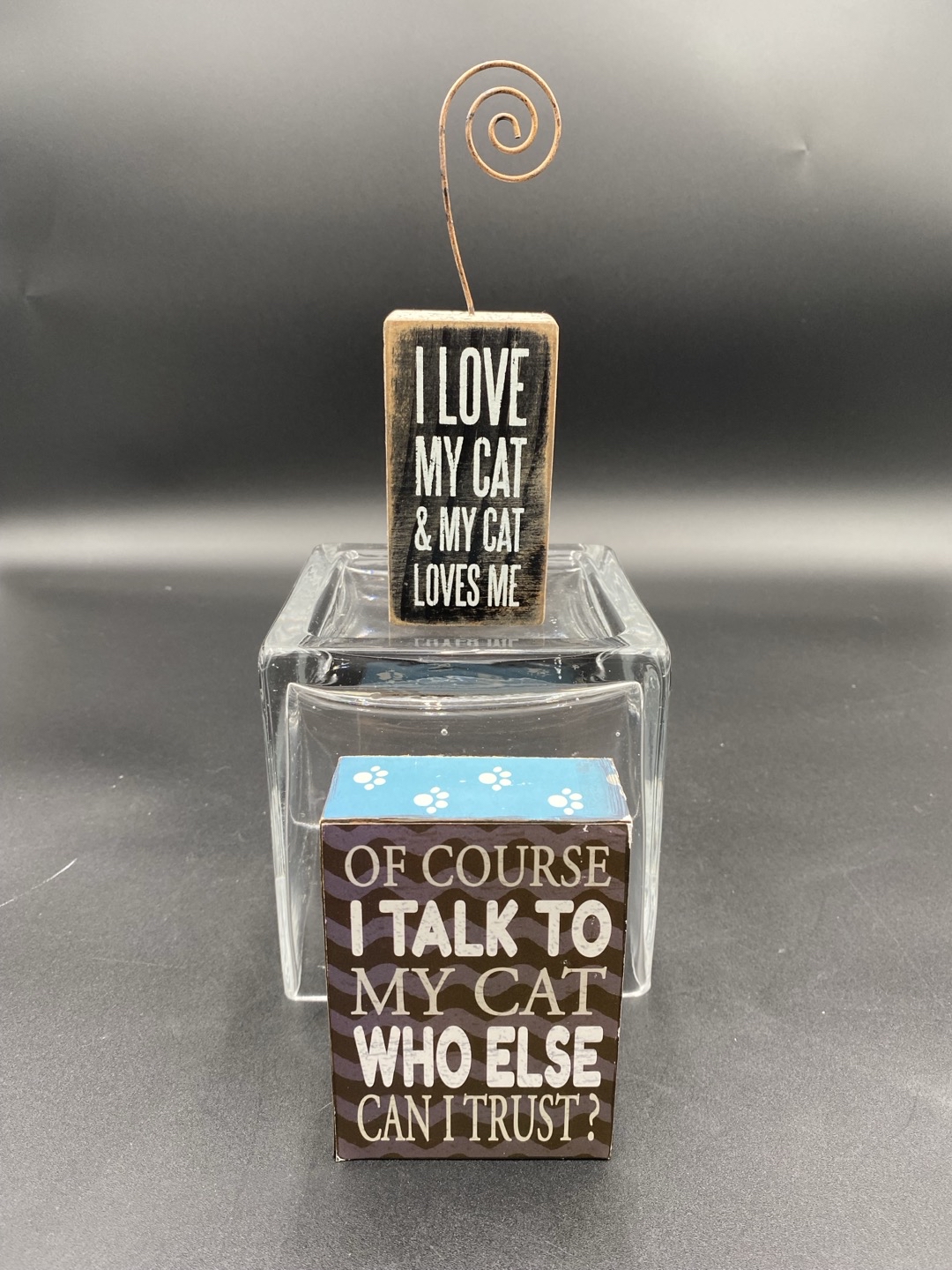 2 Primitives by Kathy, Block Sign and Picture Holder, Kitty Humor ...