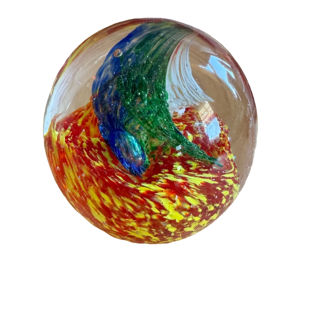 Large Art Glass Paperweight