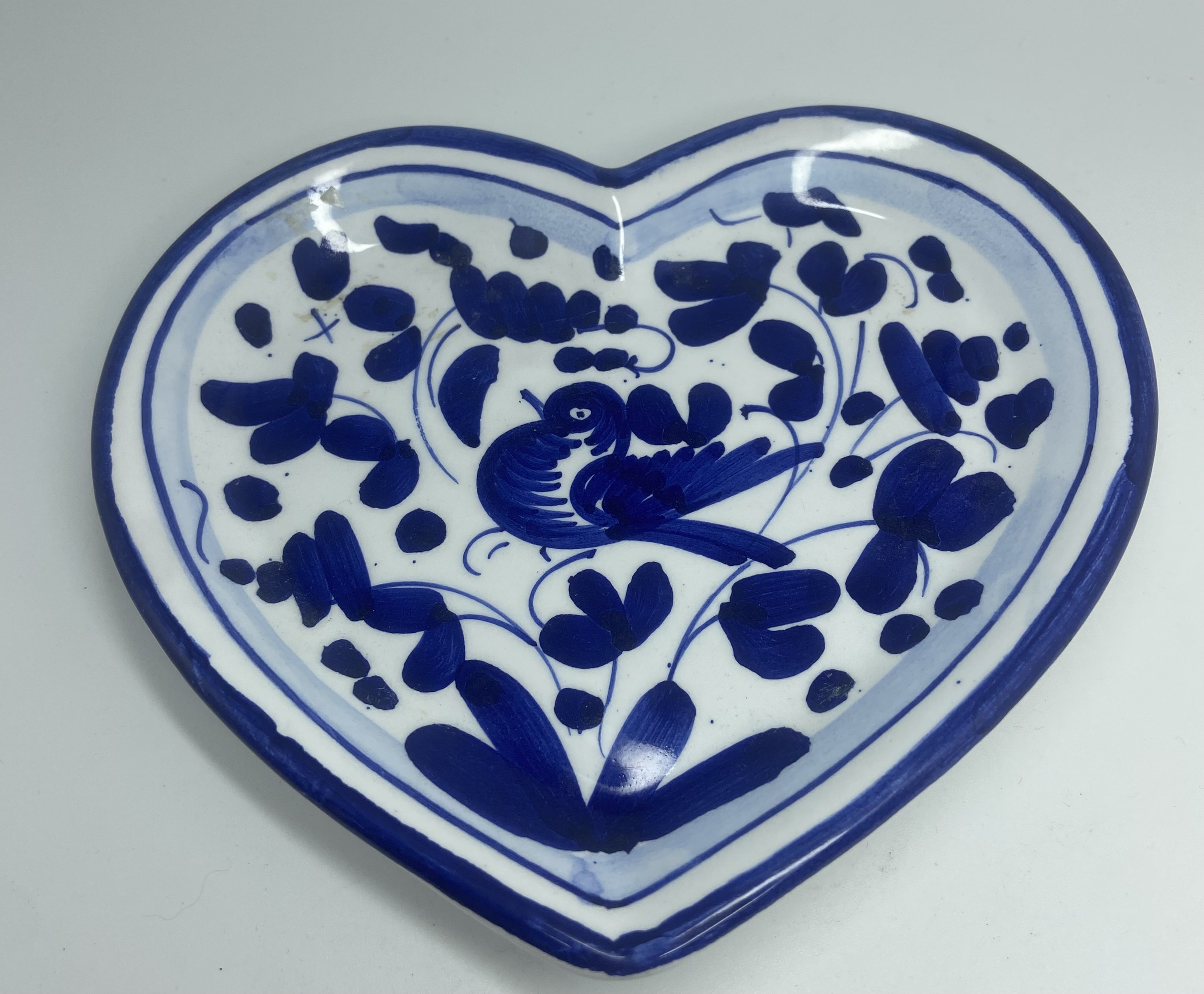 Sambuco Mario Italy Pottery Heart Shaped Dish
