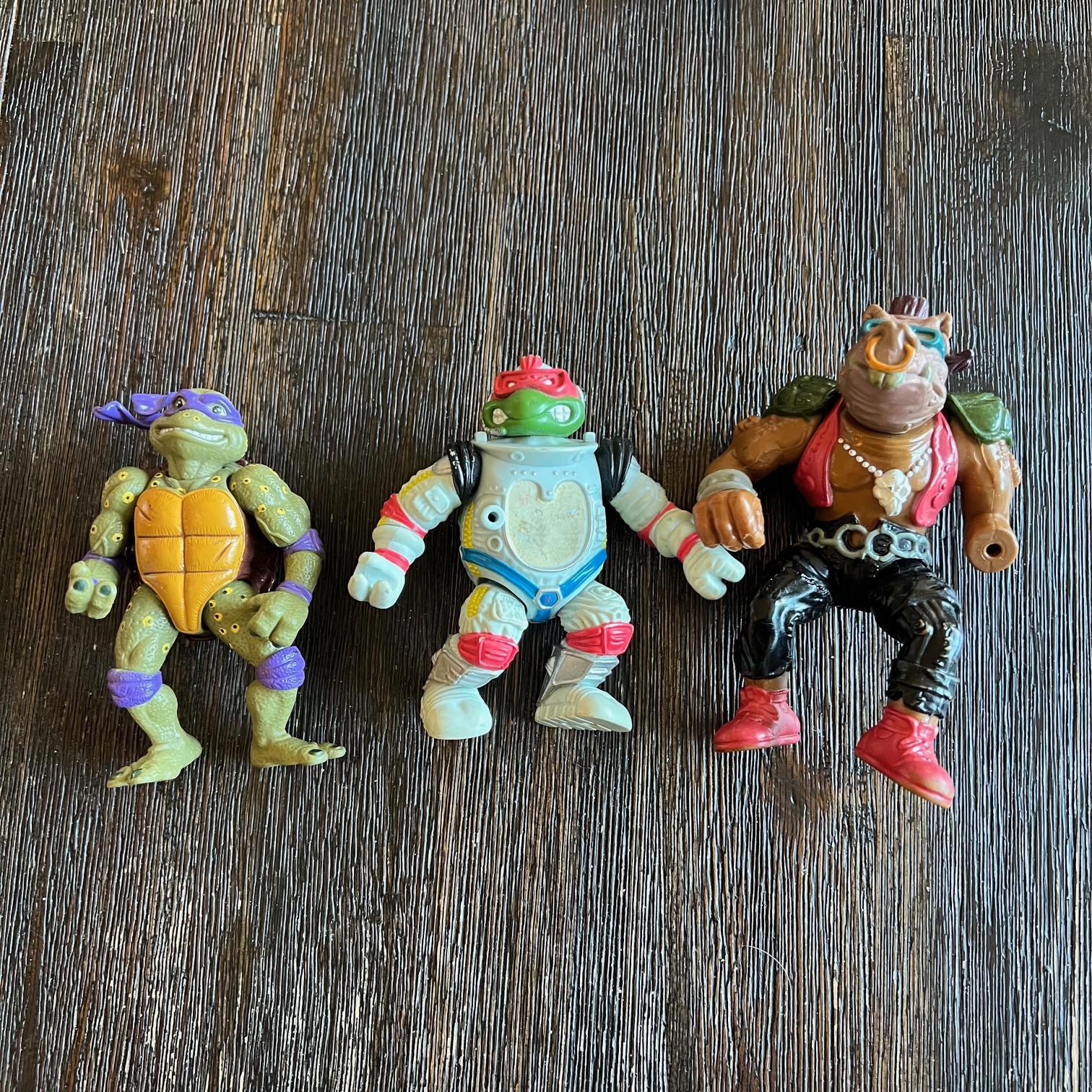 Vintage Lot of 3 Teenage Mutant Ninja Turtles TMNT Figures Donatello ...