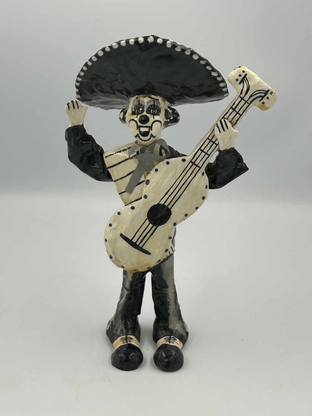 Vintage Folk Cart, Mexican Day Of The Dead, Papier-Mâché Mariachi ...