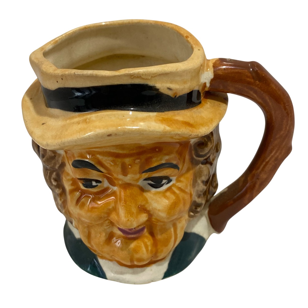 Vintage Hand Painted Florart China Japan 3” Small Toby Mug Pitcher