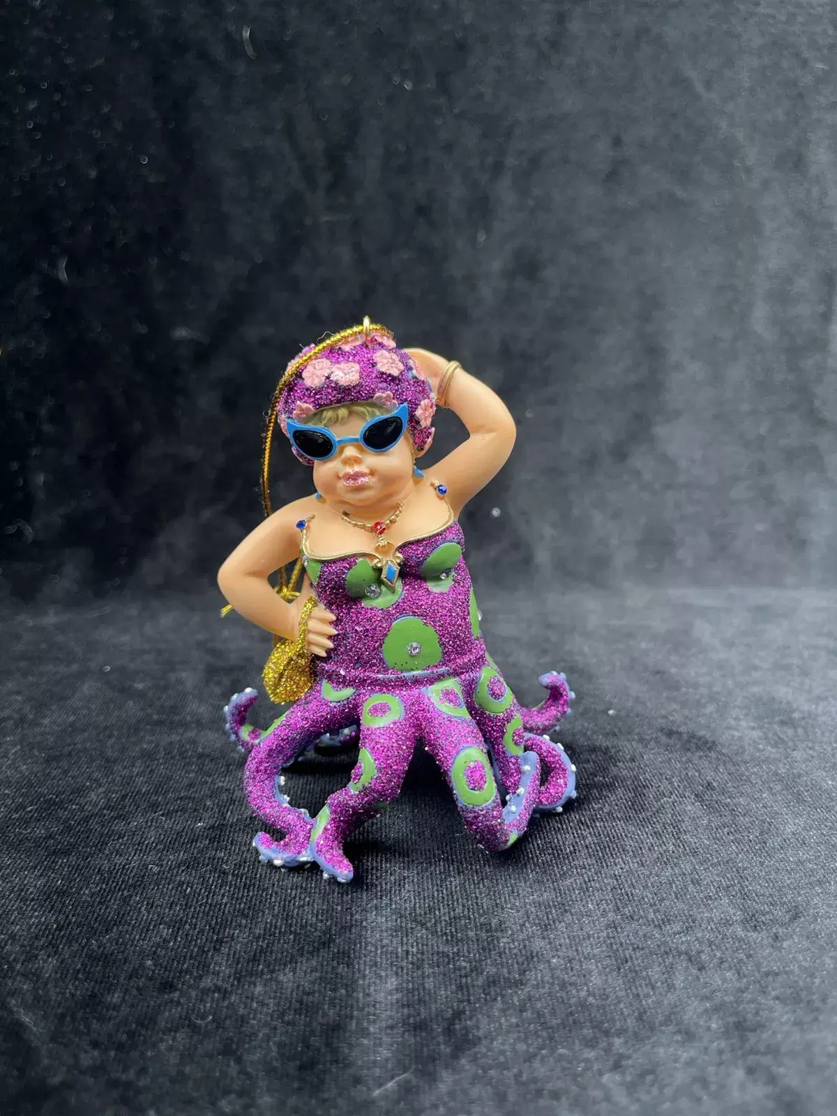 Miss Fran Funny Purple Mermaid Octopus Christmas Ornament Ursula ...