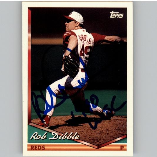 Rob Dibble Signed Cincinnati Reds 1994 Topps Baseball Card #183