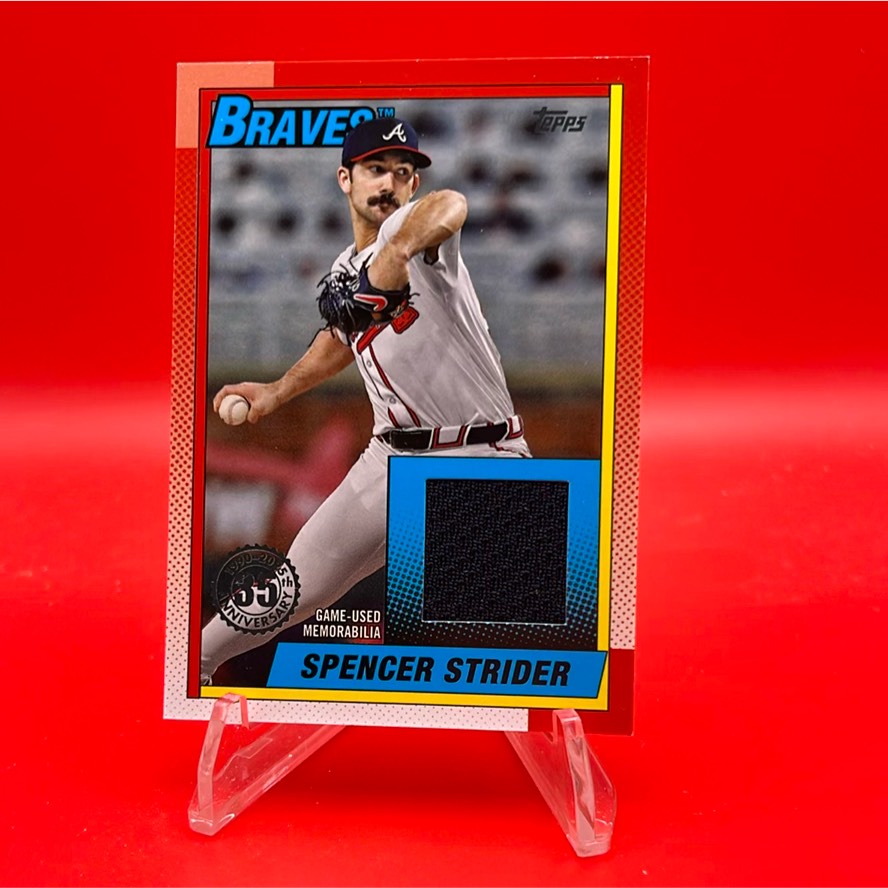 Spencer Strider 2025 Topps Series 1 1990 Topps Baseball Relic Card ...