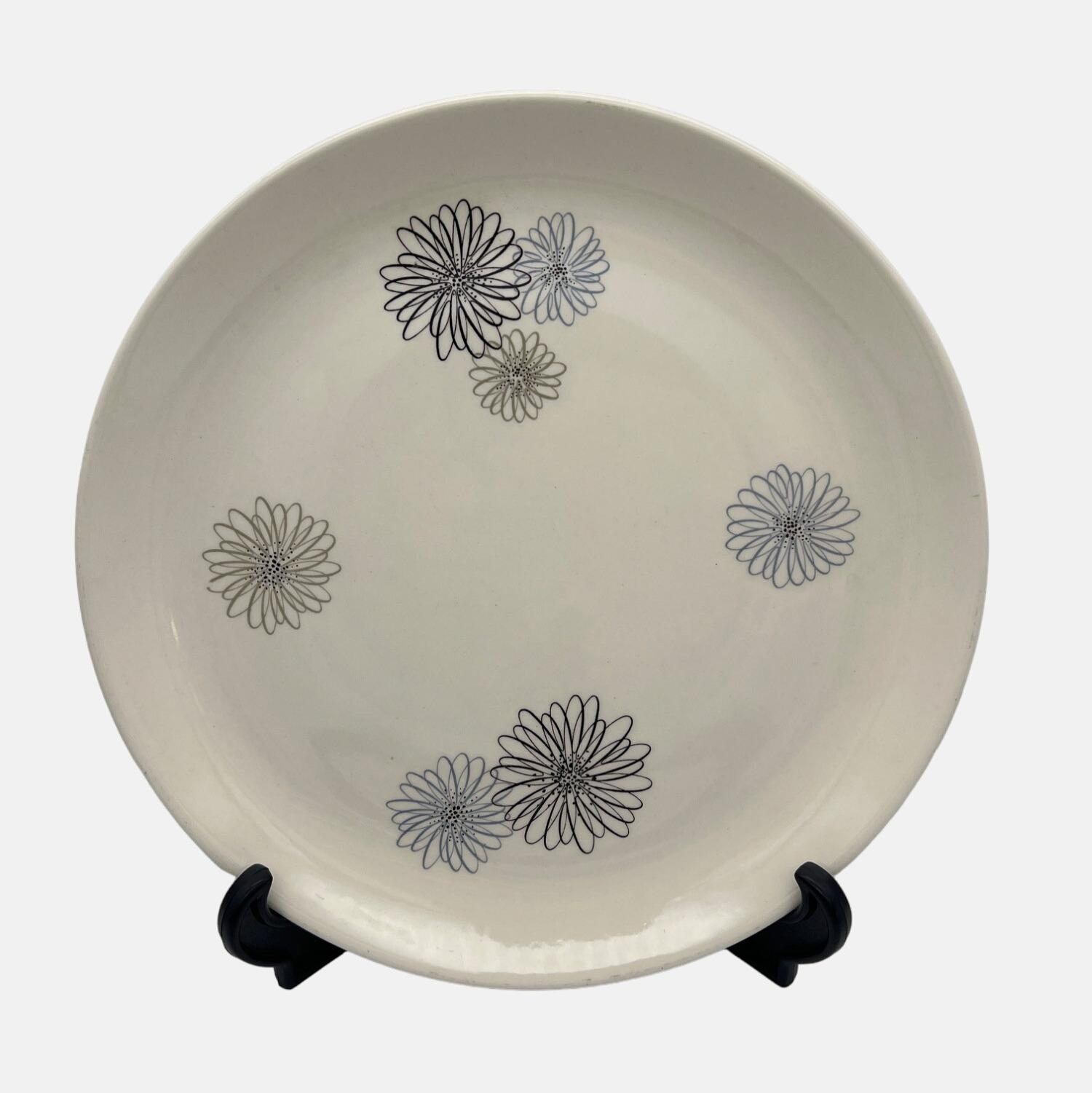 Salem China Co Vintage Pen & Pencil 1956 Plate Atomic Floral Pattern ...