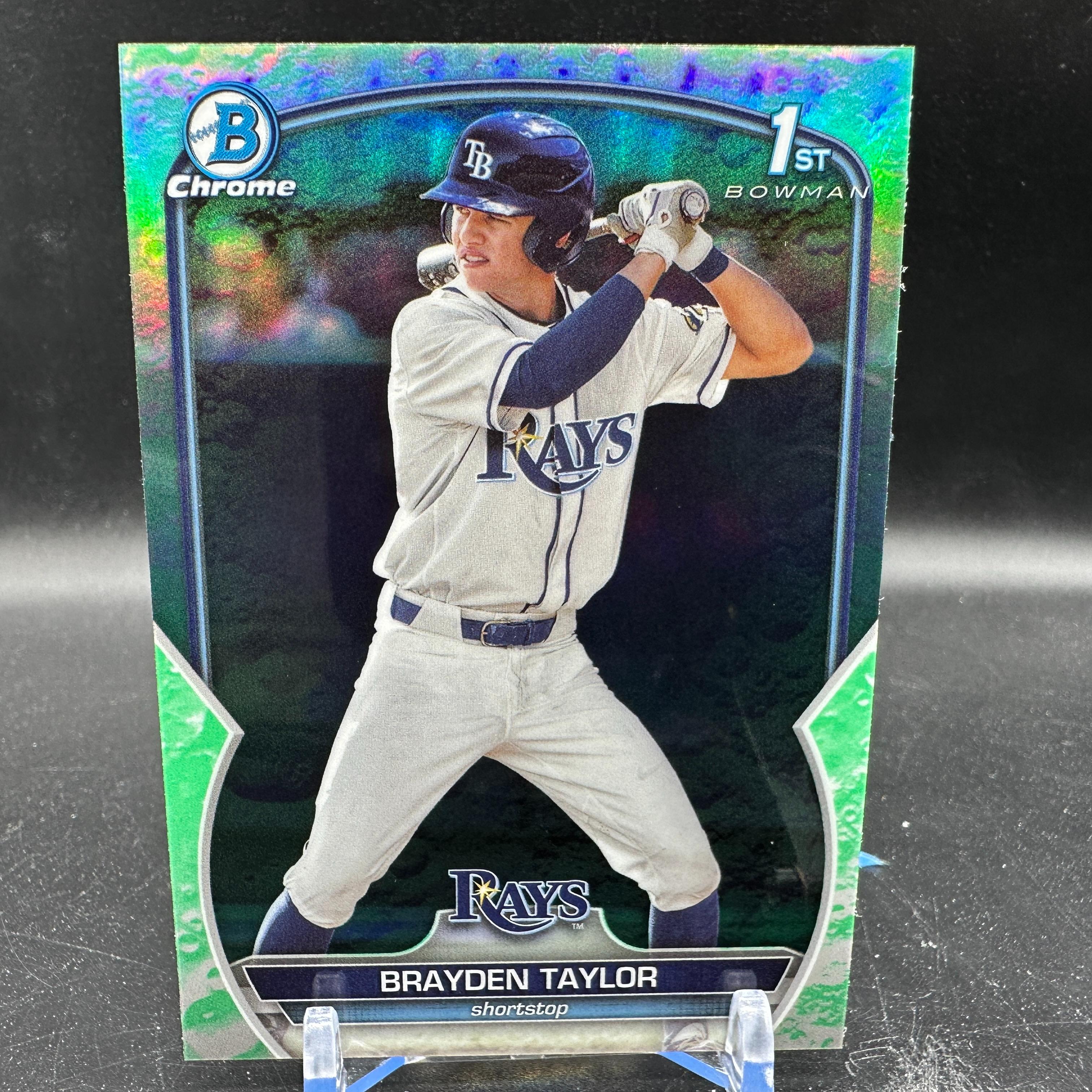 Brayden Taylor 1st Lunar Glow Refractor 2023 Bowman Draft Chrome #BDC ...