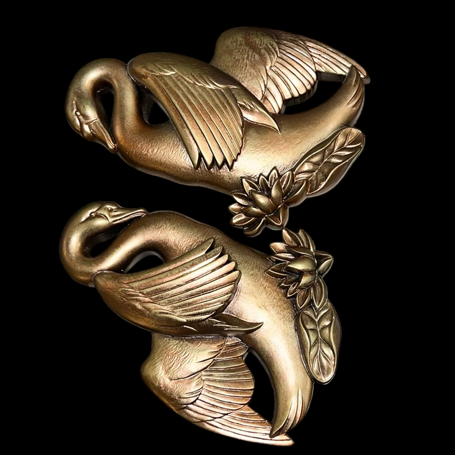 Miller Studios 1989 Chalkware Swans