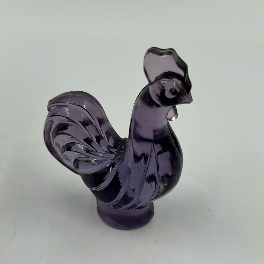 Fenton Rooster Purple Art Glass