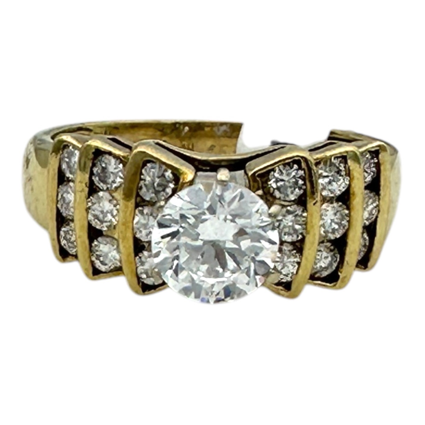 14 karat yellow gold, .50 Ct diamond ring