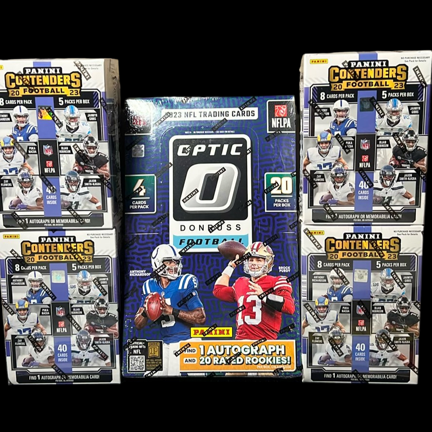 2023 Optic & Contenders Football 5 Box Mixer Live Team Rip #2 MBB524 ...