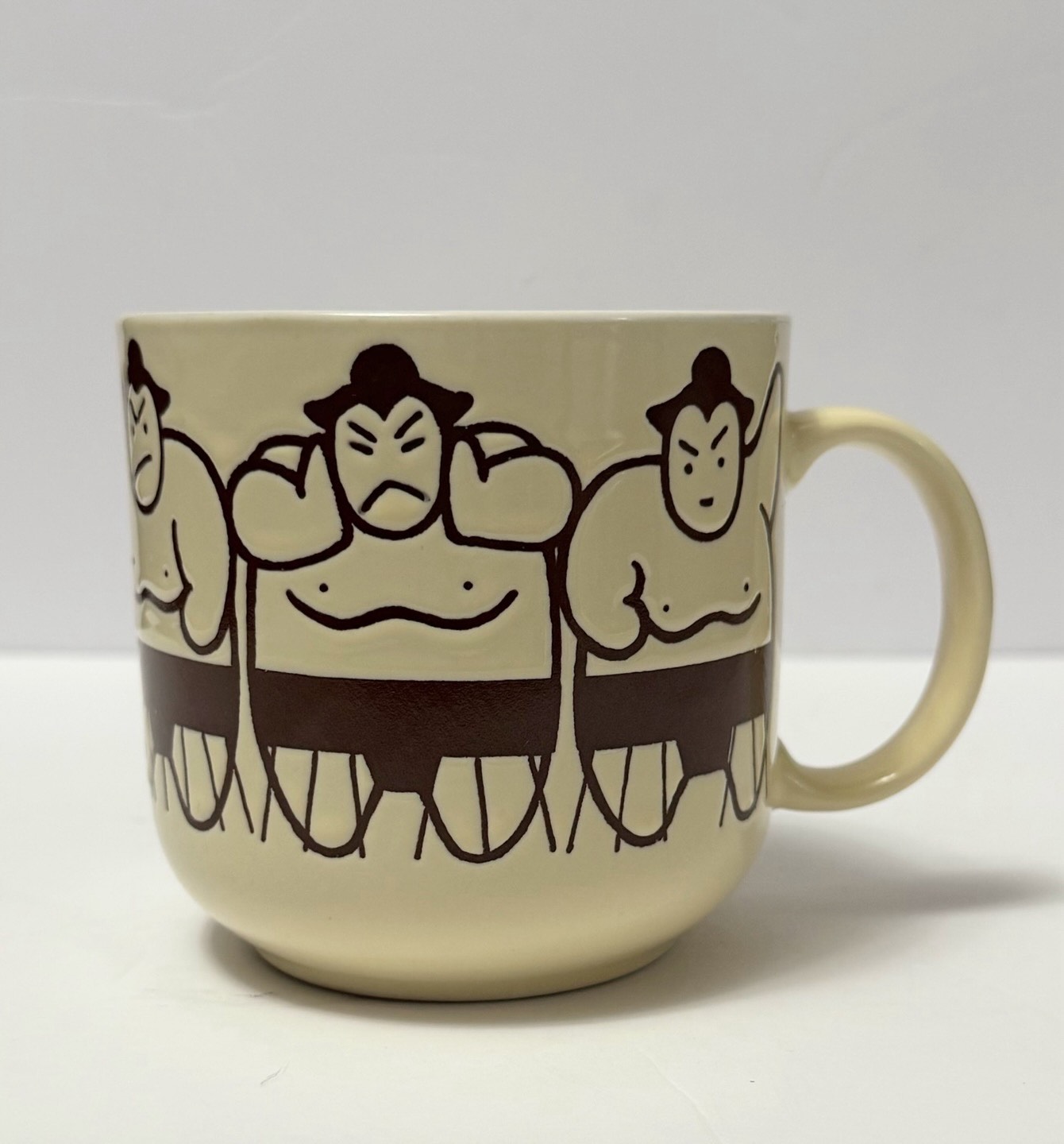 VTG Sumo Wrestlers Rikishi Somotori Osumosan Coffee MUG Kato Kogei ...