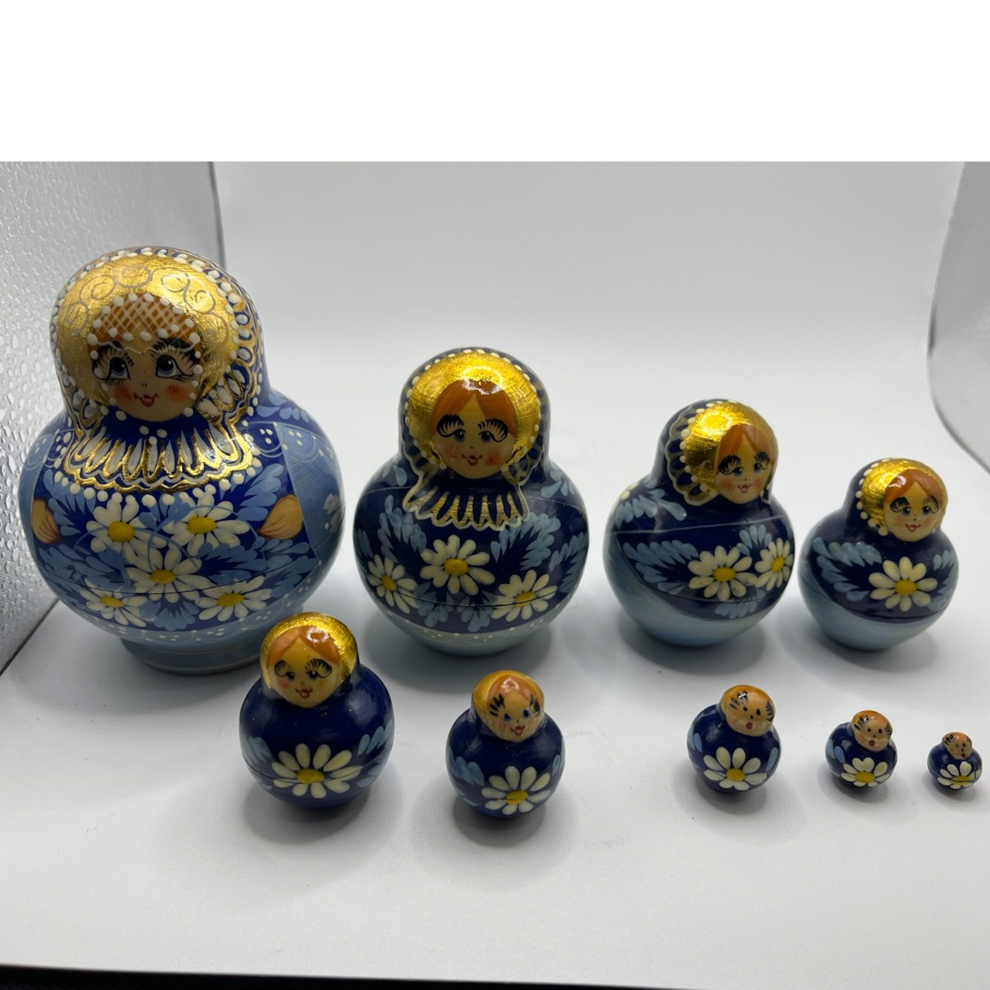 Authentic Russian Matryoshka Dolls—Set Of 10