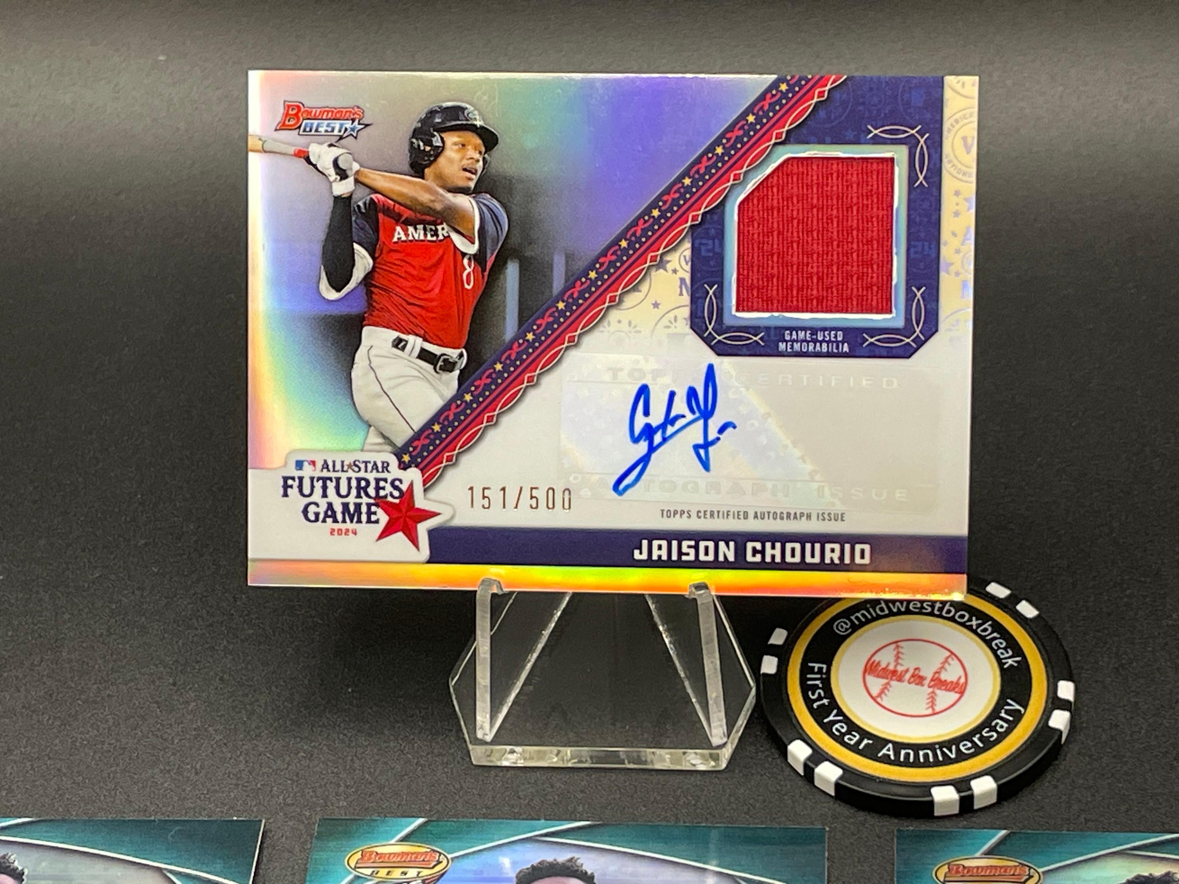 Jaison Chourio lot - Auto Patch /500 All Star Futures Game & (3) Shots ...