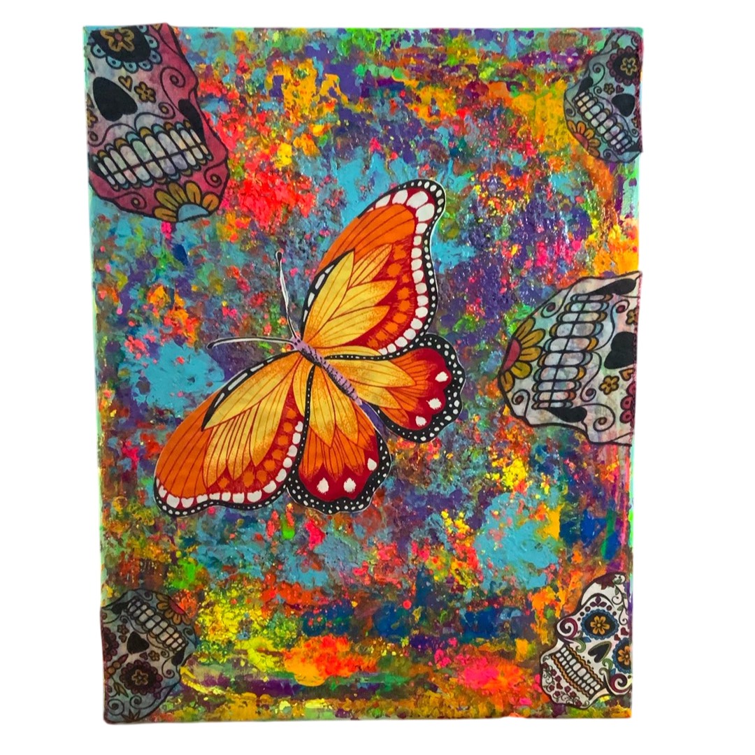 "Rave Art : Phenomenal Flutter And Rebirth” Original Mixed Media ...