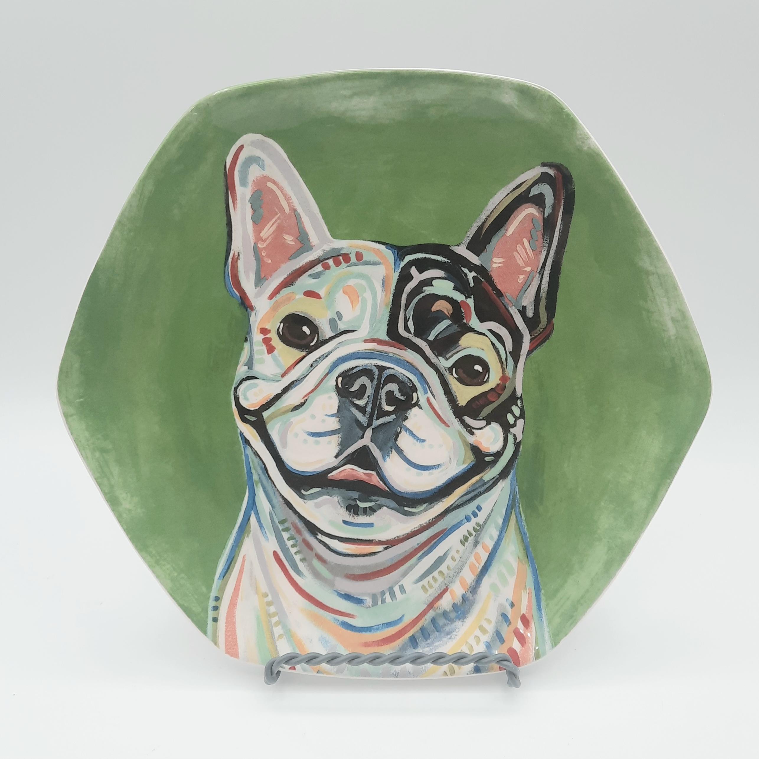 Pier 1 Dog Portraits French Bulldog Plate