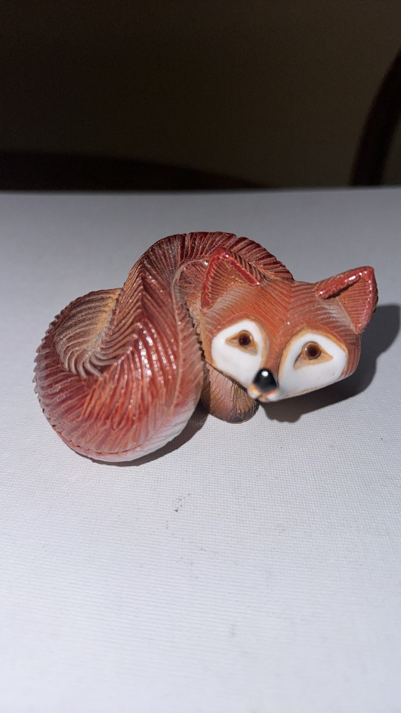 Artesania Rinconada RED FOX Figurine #76 Uruguay Vintage 1970